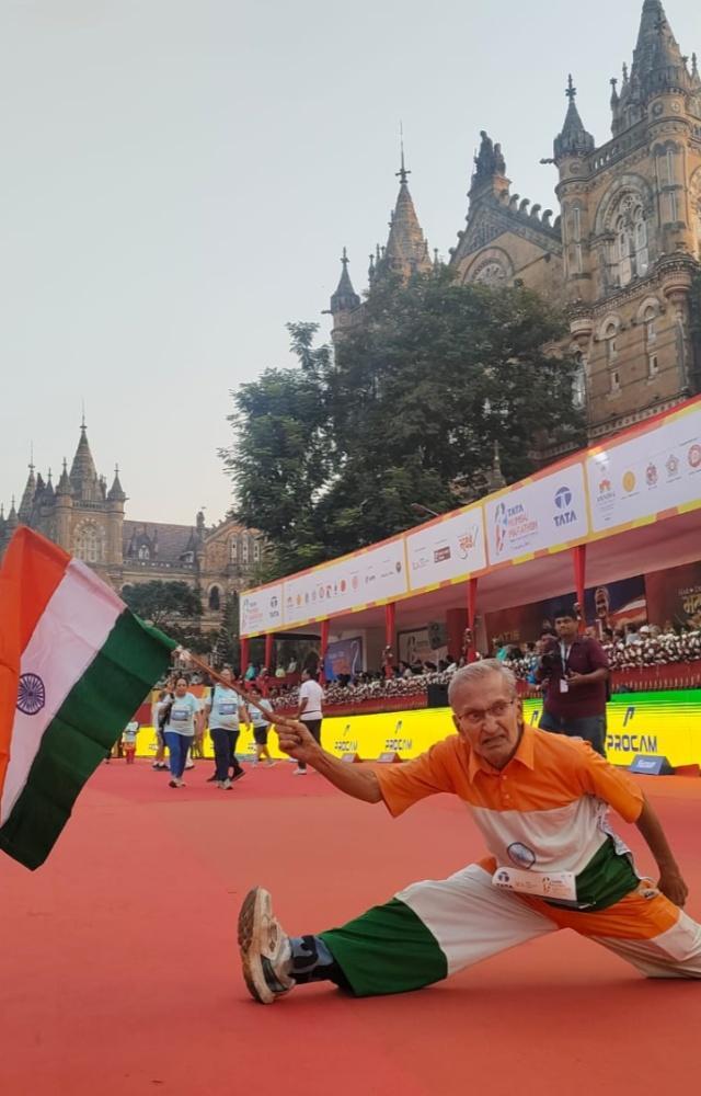 Senior Citizens At Tata Mumbai Marathon