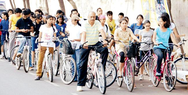 Cycle rallies to create voting awareness in Gurgaon