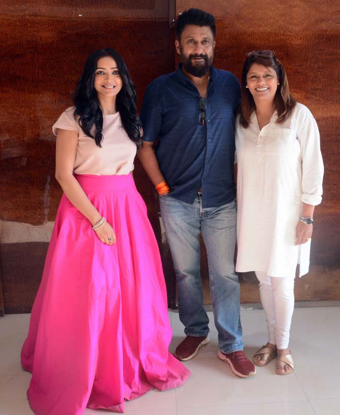 Shweta Basu Prasad, of Makdee and Iqbal fame, was clicked with her director Vivek Agnihotri and ...