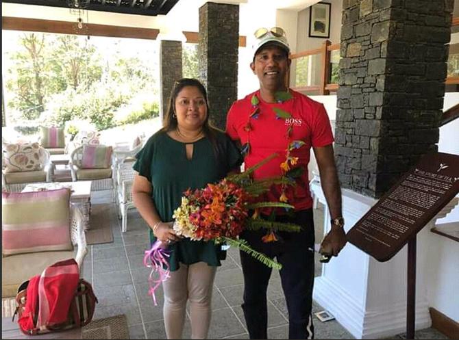 Umpire Kumar Dharmasena loves to unwind with his wife and kids
