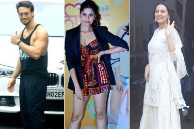 Tiger Shroff, Sonakshi Sinha, Saie Tamhankar spotted in Mumbai
