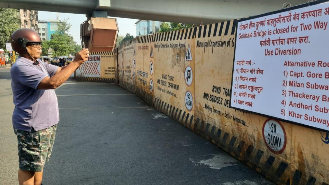 IN PHOTOS: Commuters face traffic snarls due to Gokhale bridge closure