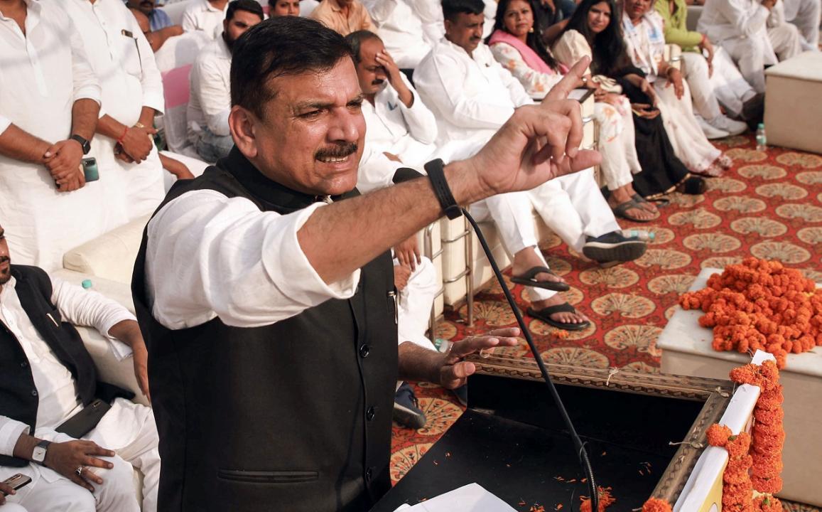 AAP MP Sanjay Singh detained outside CBI headquarters for violation of ... AAP MP Sanjay Singh detained outside CBI headquarters for violation of ...
