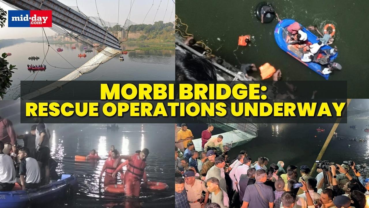 Morbi Bridge Collapse: Army, Air Force, Navy join rescue operations ...