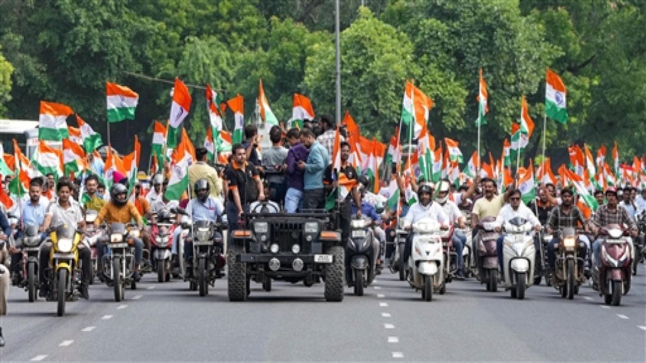 In Photos: Glimpses into ’Har Ghar Tiranga’ rally