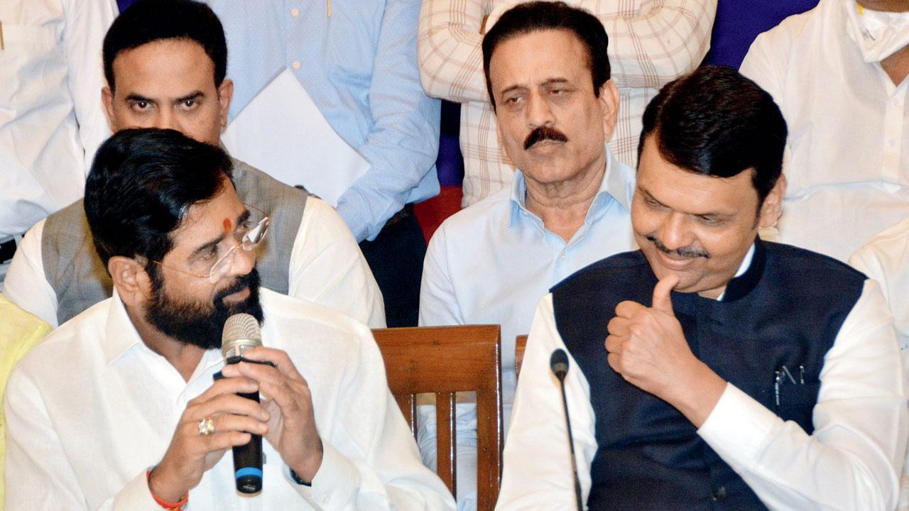 Maratha reservation: Dy CM Devendra Fadnavis holds meeting with CM Eknath Shinde