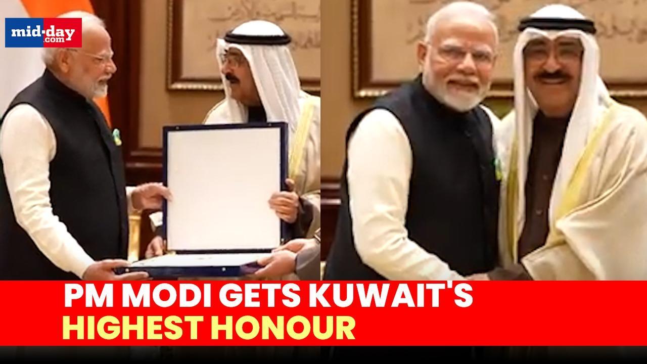 Watch: Kuwait Honors PM Modi with Prestigious ’Order of Mubarak Al-Kabeer’