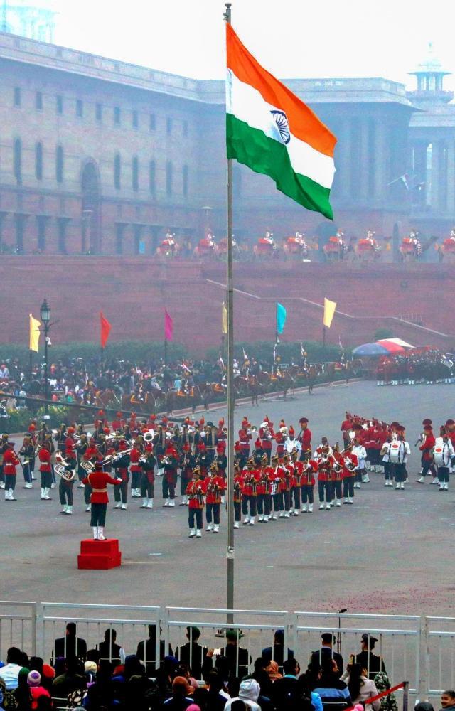 Beating Retreat ceremony at Vijay Chowk