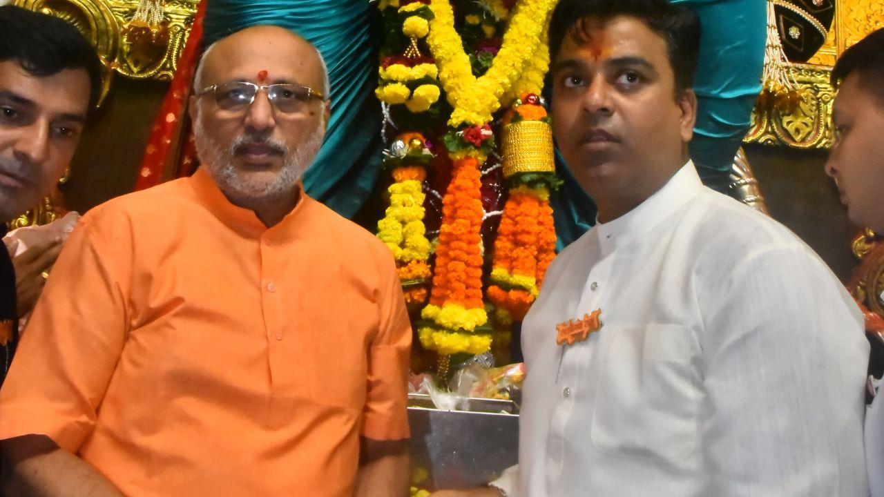 IN PHOTOS: Maharashtra Guv CP Radhakrishnan visits Lalbaugcha Raja Pandal