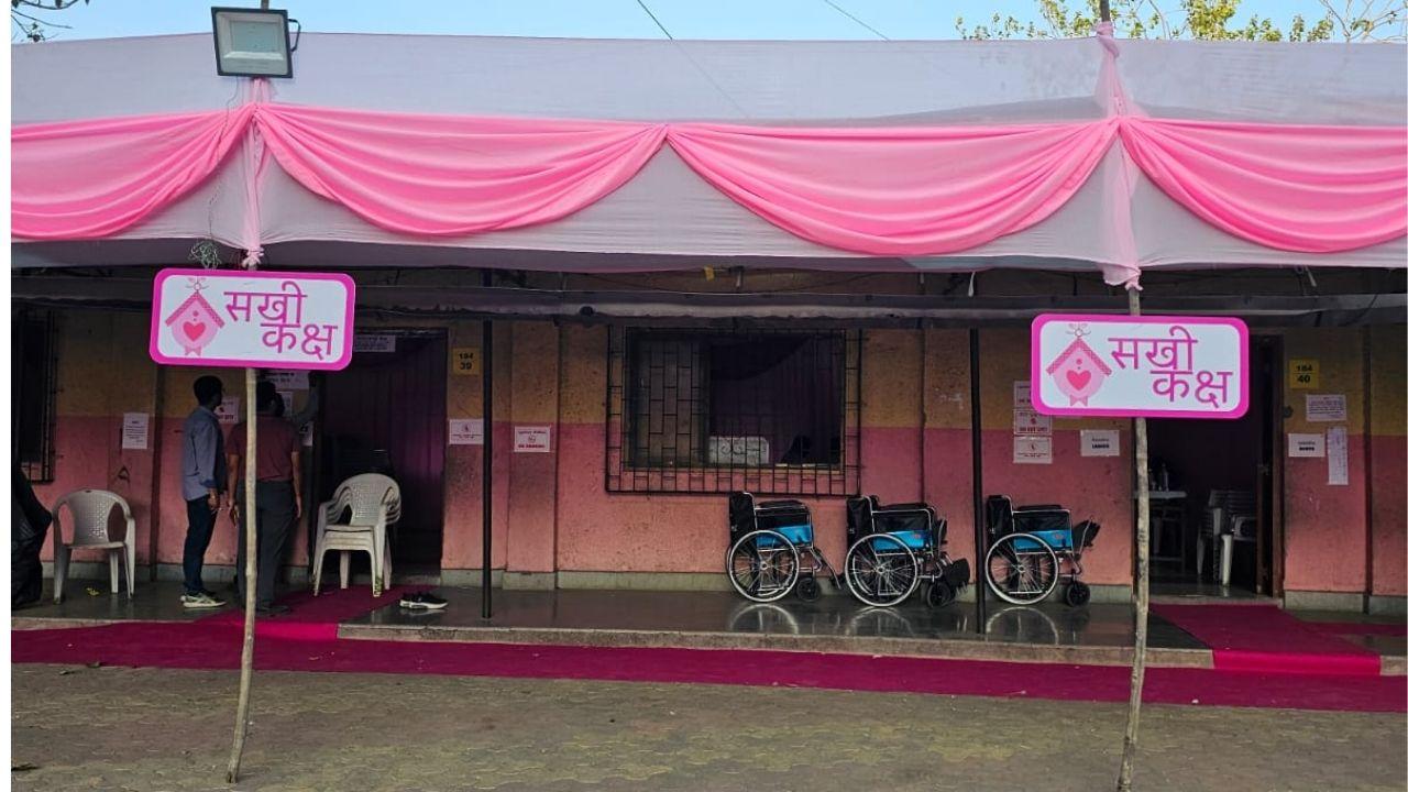 IN PHOTOS: Pink booths see strong turnout of women voters amid ...