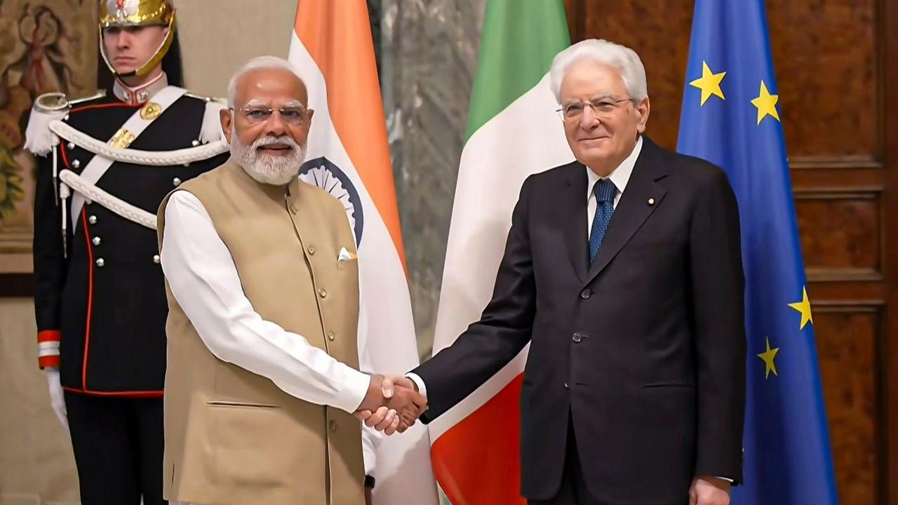 PM Modi meets Italian President Sergio Mattarella in Rome, discusses ...